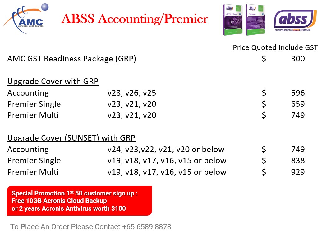ABSS Upgrade - Advanced Micro Control Pte Ltd